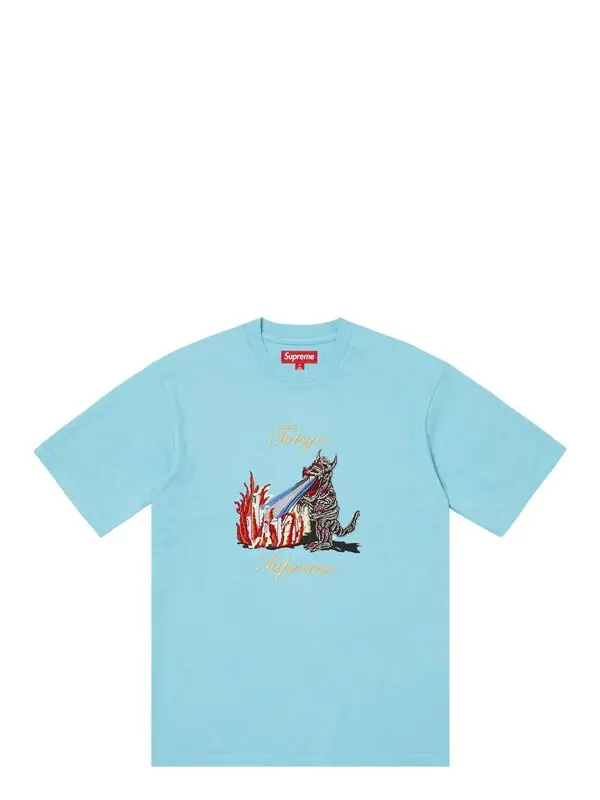 Supreme Graphic Print Short Sleeve Top - Blue
