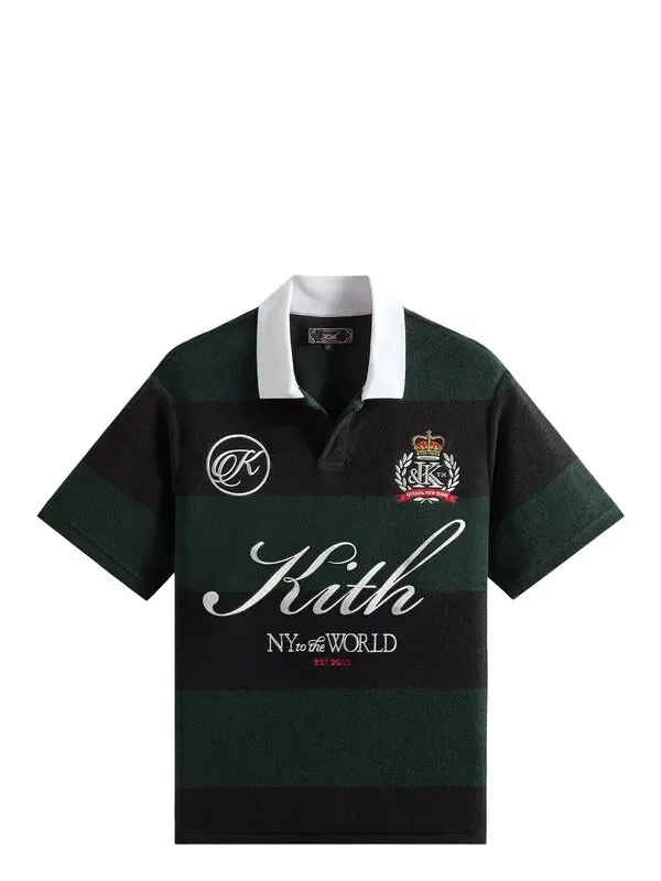 Kith Jacquard Towel Terry Rugby Polo - Green