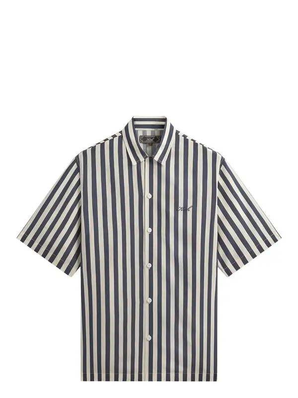 Kith Striped Thompson Camp Collar Shirt - Black