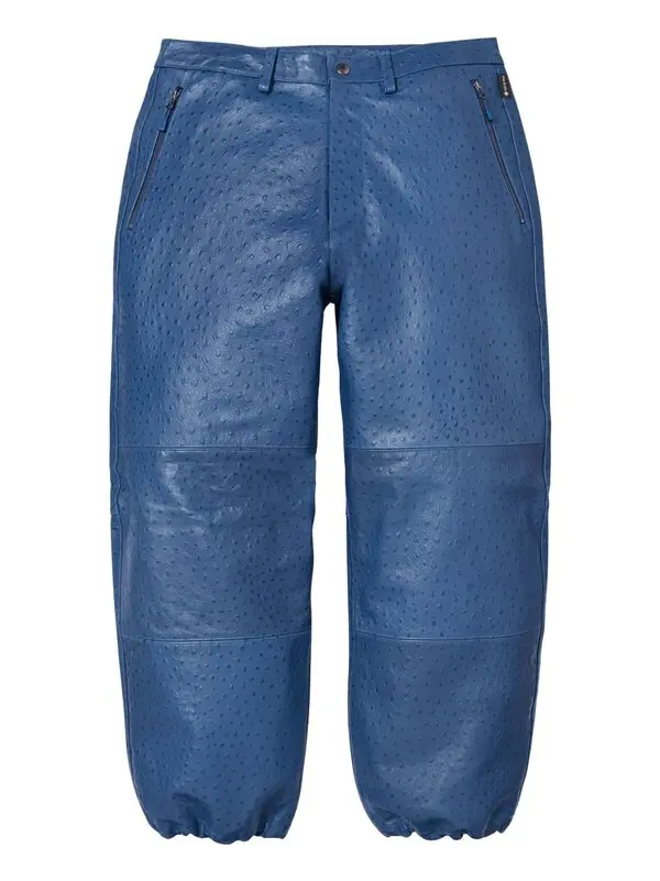 Supreme Gore-tex Ostrich Embossed Leather Pants - Blue