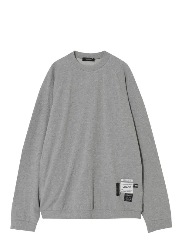 Undercover Crew Neck Sweatshirt With "chaos" Detailing - Grey