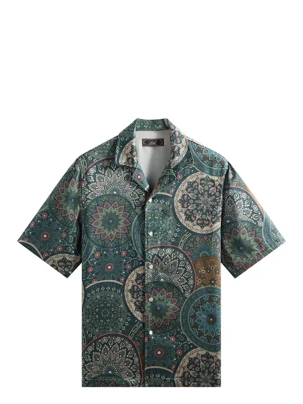 Kith Mosaic Mandala Thompson Camp Collar Shirt - Green