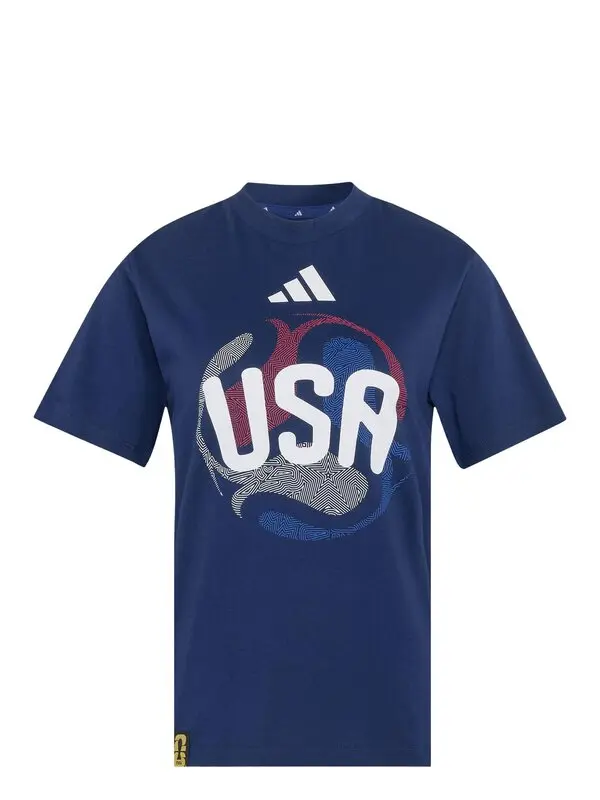 Adidas Fifa World Cup 26 Usa Graphic T-shirt - Blue