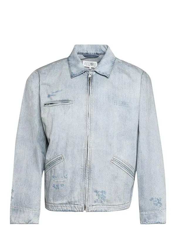 MAISON MARGIELA Zip-up Denim Jacket - Blue