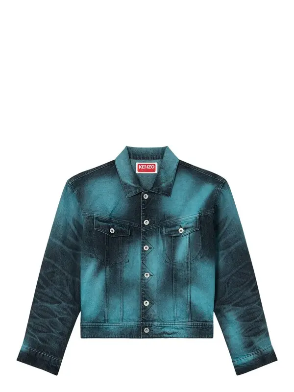 Kenzo Boke Heart Oversize Trucker Jacket - Blue