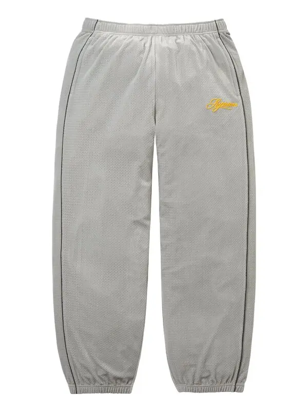 Supreme Velour Mesh Track Pant - Silver