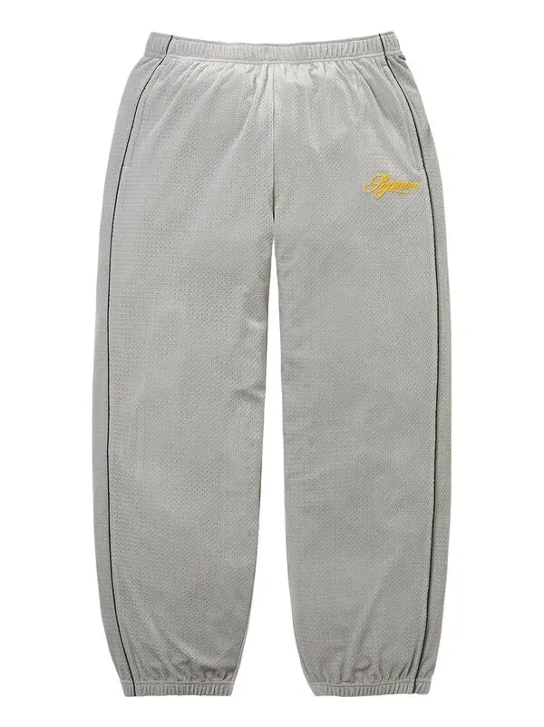 Supreme Velour Mesh Track Pant - Silver
