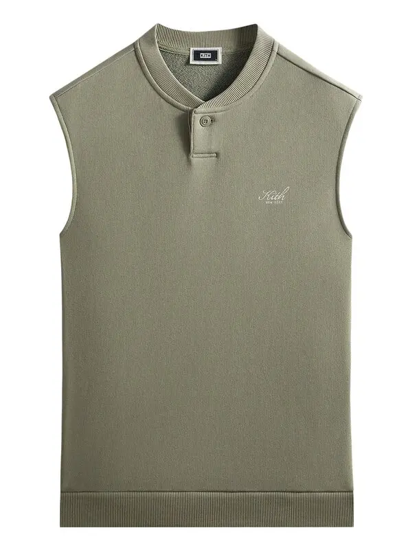 Kith Heavy Loop Terry Henley Muscle Tee - Grey