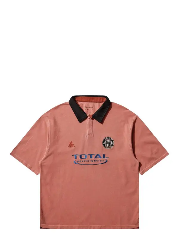 Martine Rose Oversized Washed Short-sleeve Polo - Pink