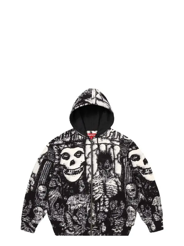 Supreme X The Misfits Zip Up Hooded Sweater - Black