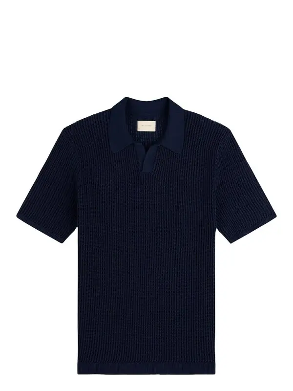 Aimé Leon Dore Mesh Knit Polo Shirt - Blue
