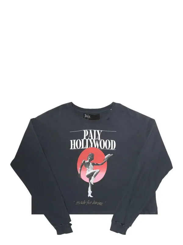 PALY HOLLYWOOD Myra Breckenridge Long-sleeve Tee - Black