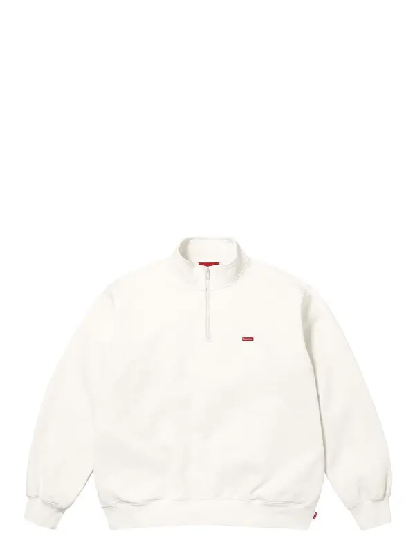 Supreme Small Box Half Zip Pullover - White