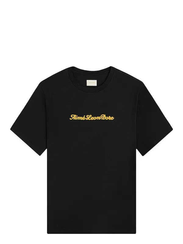 Aimé Leon Dore Puff Print Slub Logo T-shirt - Black