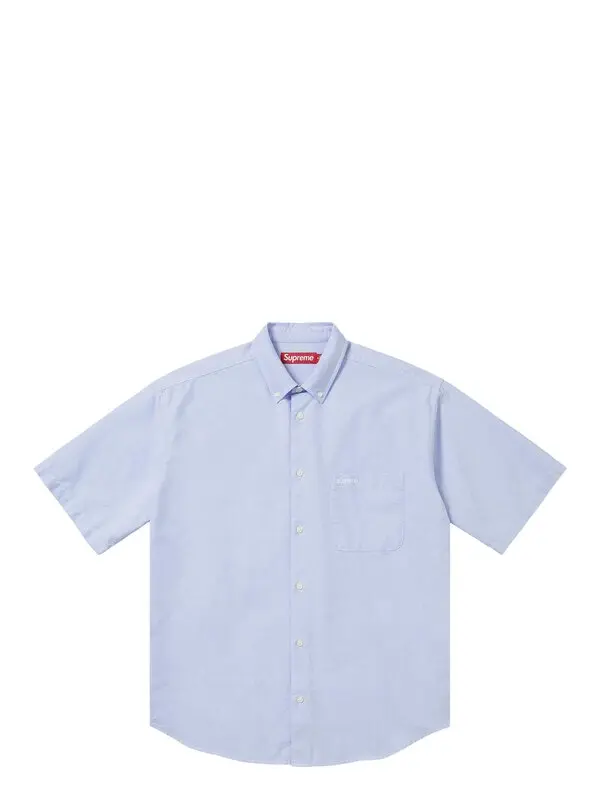 Supreme Loose Fit Oxford Short-sleeve Shirt - Blue