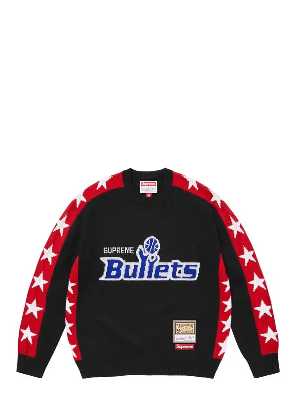 Supreme X Mitchell & Ness Teams Sweater - Black