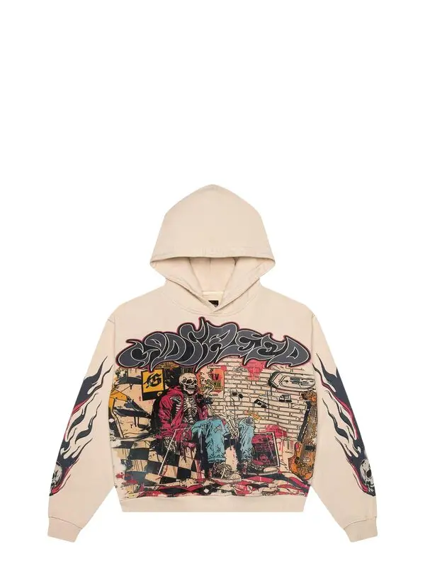 GODSPEED Bone Graphic Hoodie - Cream
