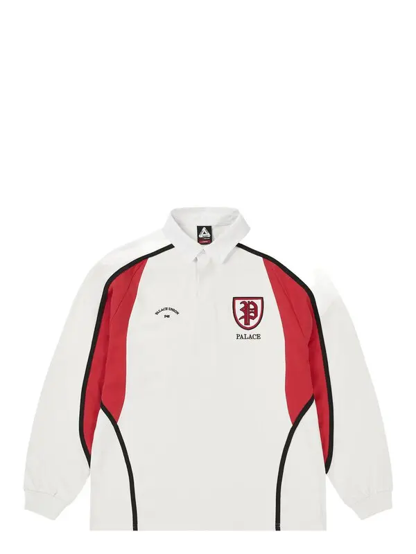 PALACE Rugby Shirt With Embroidered Logo - White