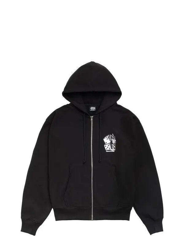 StÜssy Tall Dice Zip Hoodie - Black