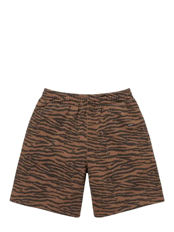 Supreme Tiger Print Sweatshorts - Brown