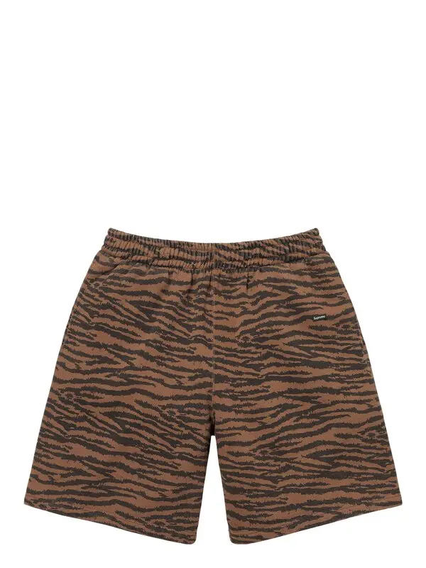 Supreme Tiger Print Sweatshorts - Brown