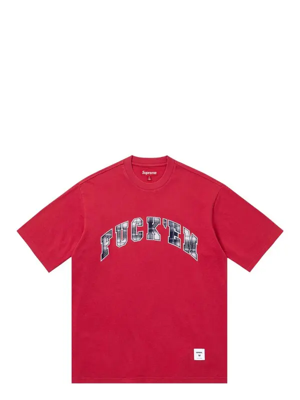 Supreme Fuck Em Plaid Short-sleeve Top - Red