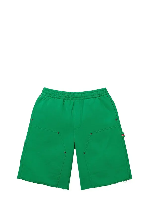 Supreme Double Knee Painter Sweatshort - Green