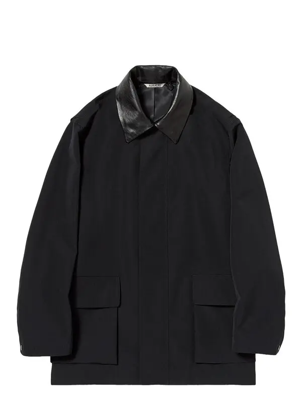 Auralee Wool Max Canvas Blouson Jacket - Black