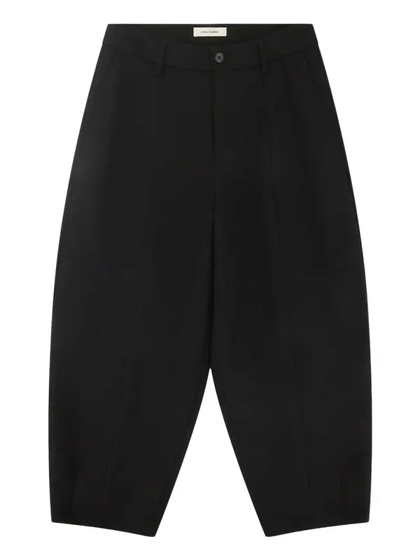 ENTIRE STUDIOS Wool Carrot Trousers - Black
