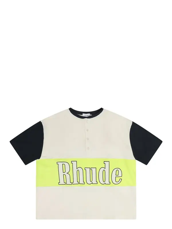 Rhude Paneled Henley T-shirt - Green