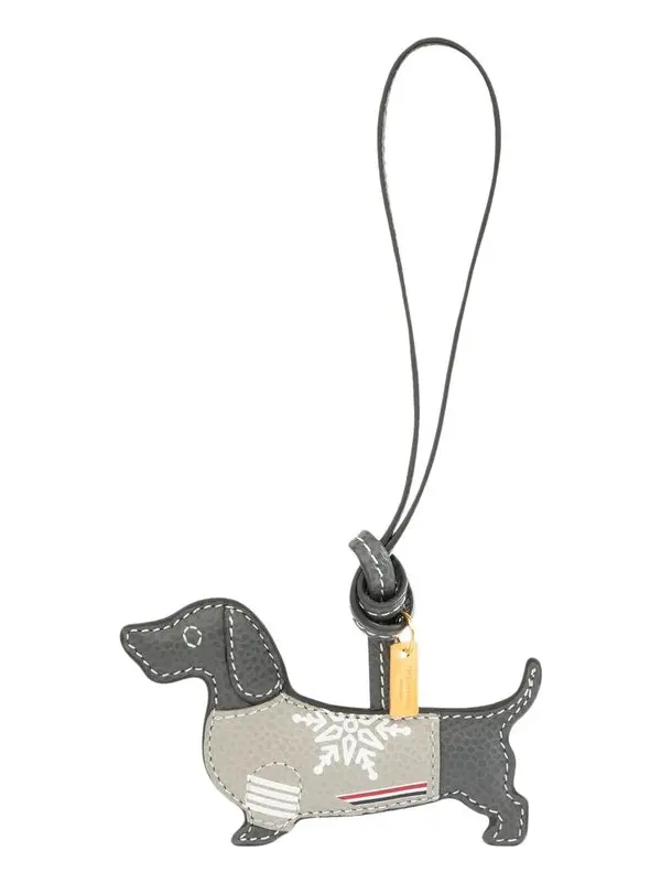 Thom Browne Dachshund Charm With Sweater Detail - Grey