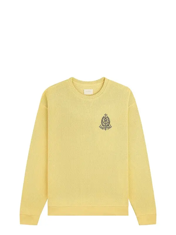 Aimé Leon Dore Saint George Piqué Crewneck Sweatshirt - Yellow