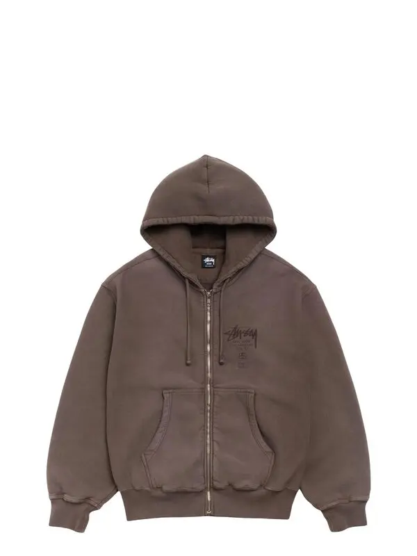 StÜssy World Tour Zip Hoodie - Brown