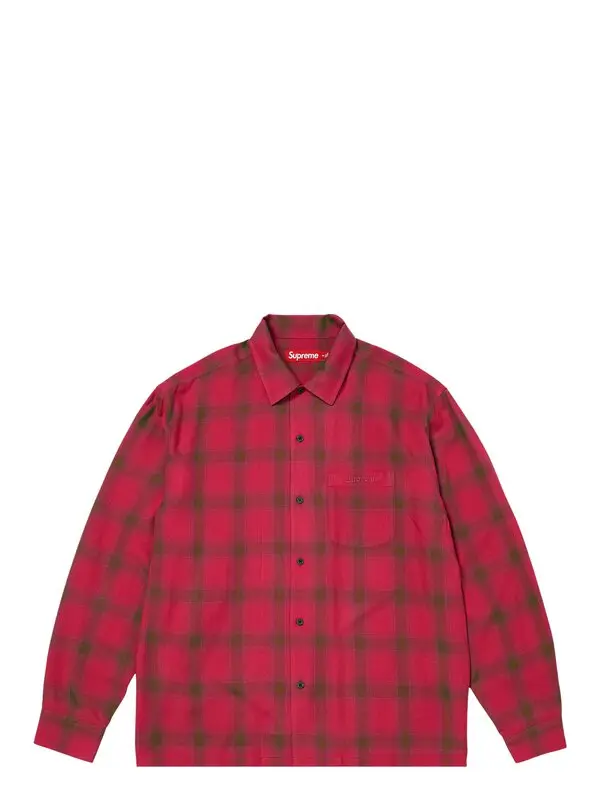 Supreme Shadow Plaid Rayon Shirt - Pink