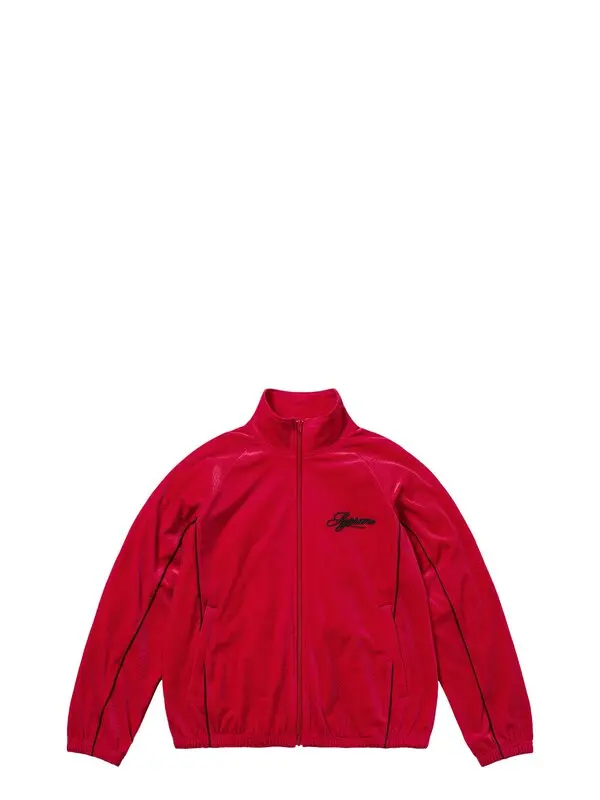 Supreme Velour Mesh Track Jacket - Red