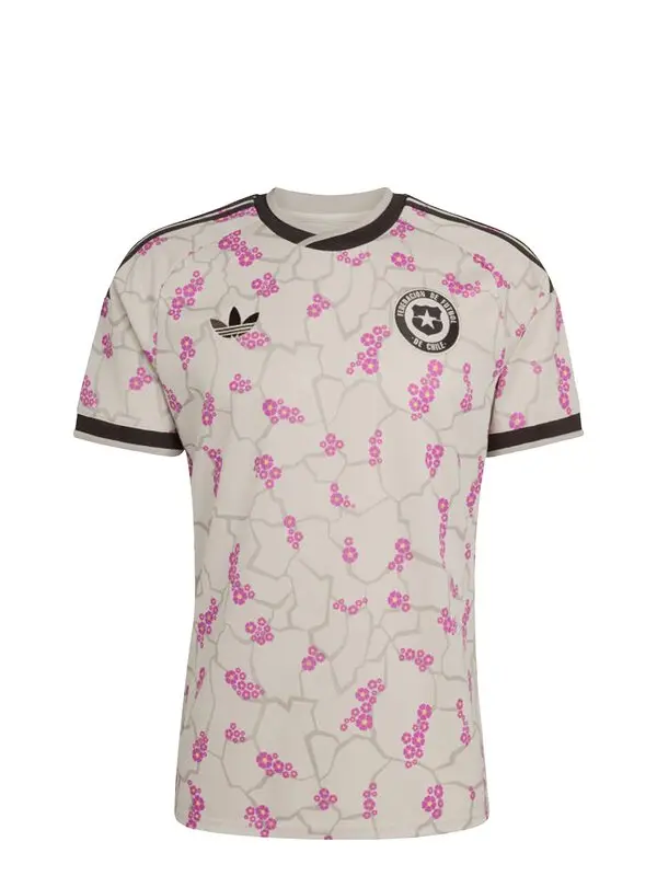 Adidas Chile 26 Away Jersey With Floral Print - Tan