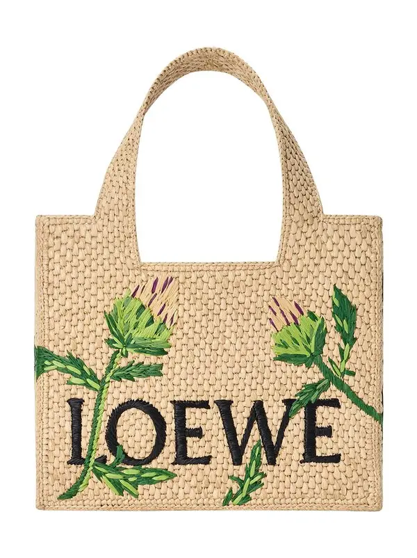 Loewe Small Font Artichoke Tote - Tan