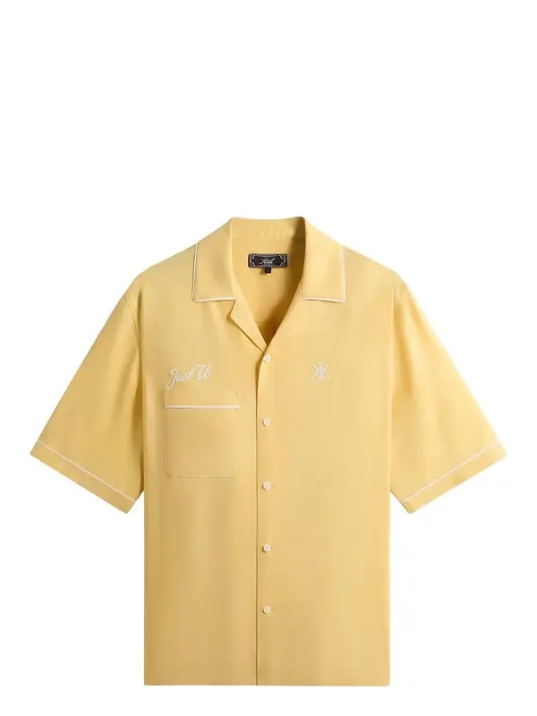 Kith Cupro Linen Short Sleeve Shirt - Yellow