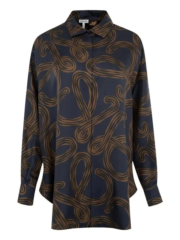 Loewe Relaxed Fit Printed Shirt - Blue