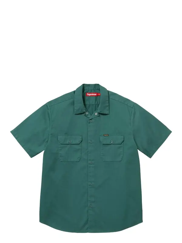 Supreme Ghostface Short-sleeve Work Shirt - Green