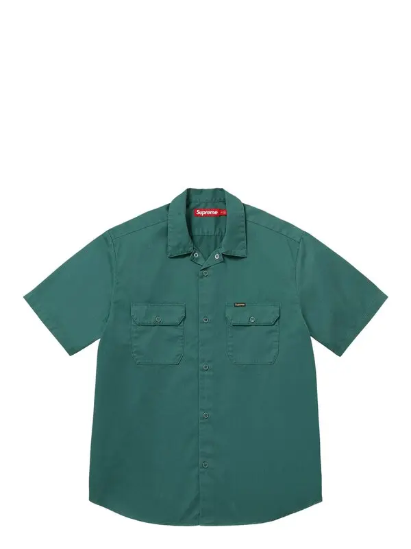 Supreme Ghostface Short-sleeve Work Shirt - Green