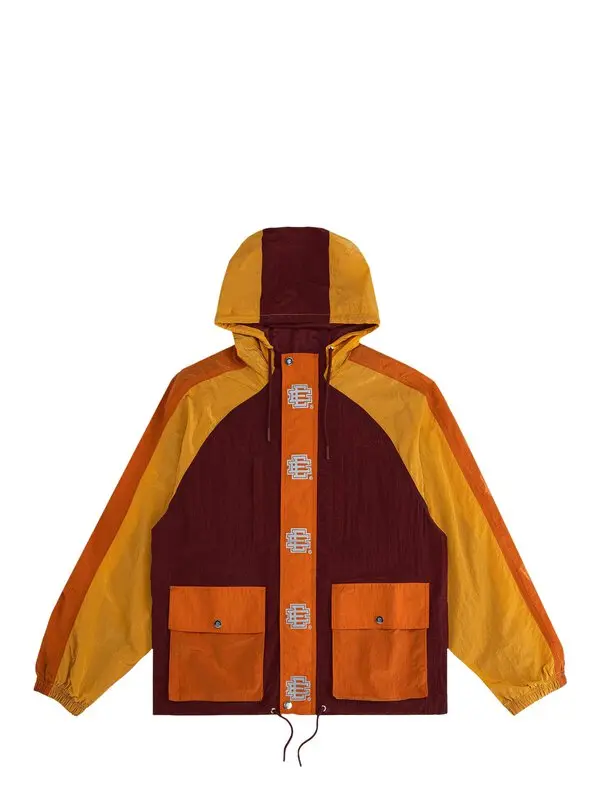 ERIC EMANUEL Ee Nylon Color-blocked Hooded Windbreaker - Red