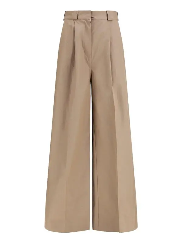 Balenciaga High-waisted Tailored Wide-leg Trousers - Tan