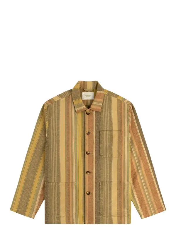 Aimé Leon Dore Striped Chore Jacket - Yellow