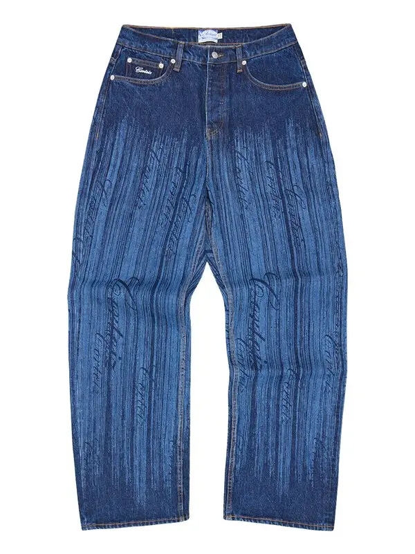 CORTEIZ Strike Baggy Jeans Dark Wash - Blue