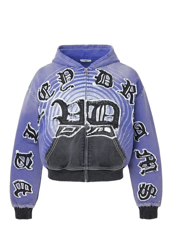 VALE FOREVER Hypnotiq Zip Up Hoodie - Purple