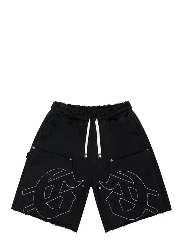 GODSPEED Carpenter Shorts With Distressed Detailing - Black