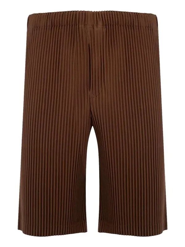 Issey Miyake Pleated Shorts - Brown