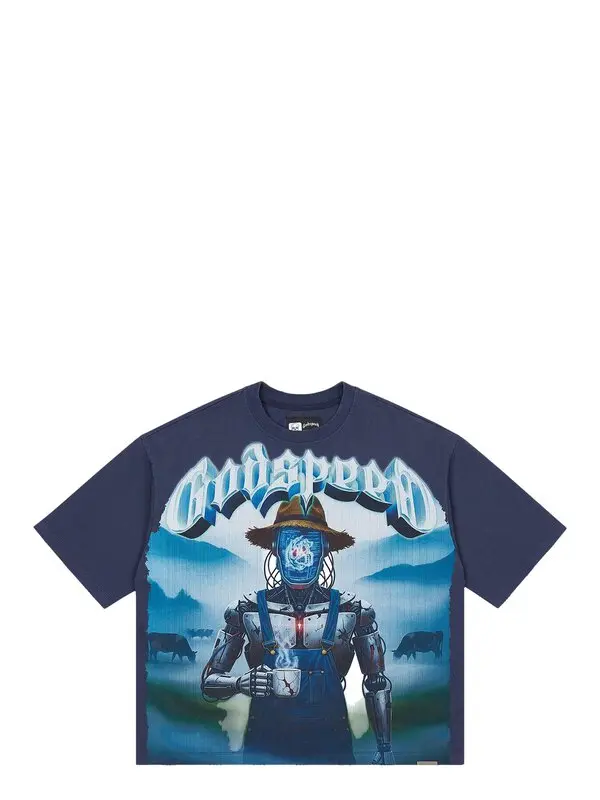 GODSPEED Aura Farm Graphic T-shirt - Blue