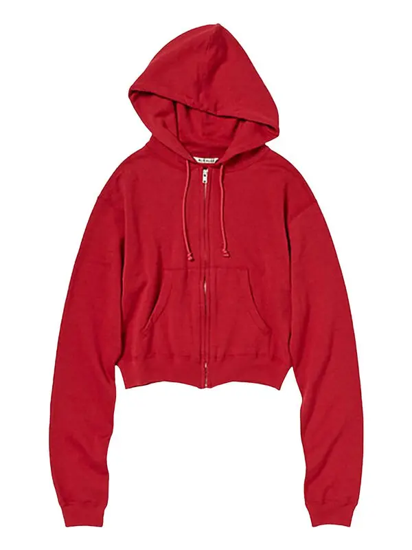 Auralee High Twist Light Zip Parka - Red